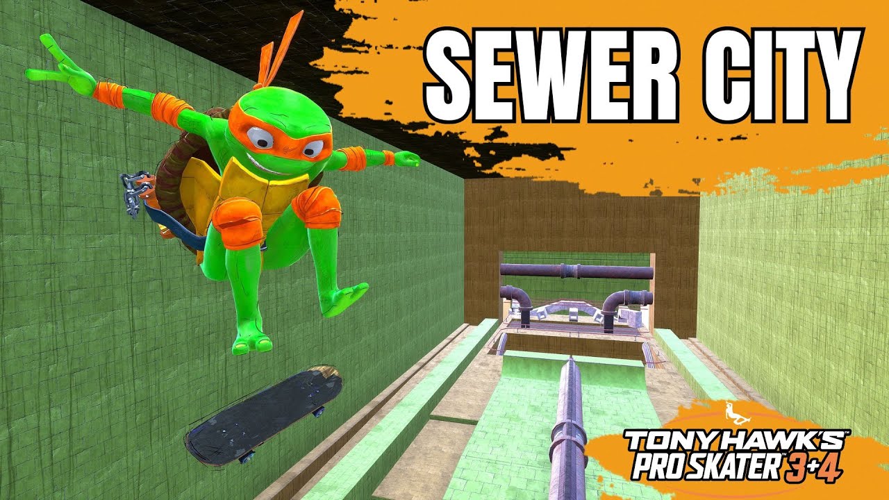 SEWER CITY SKATEPARK in Tony Hawk's Pro Skater 3+4 - CREATE-A-PARK ...