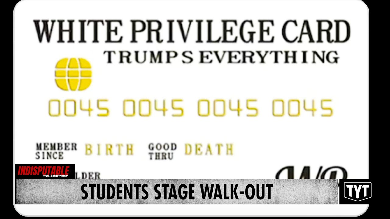 Students Stage Walk-Out Over "White Privilege" Cards - YouTube