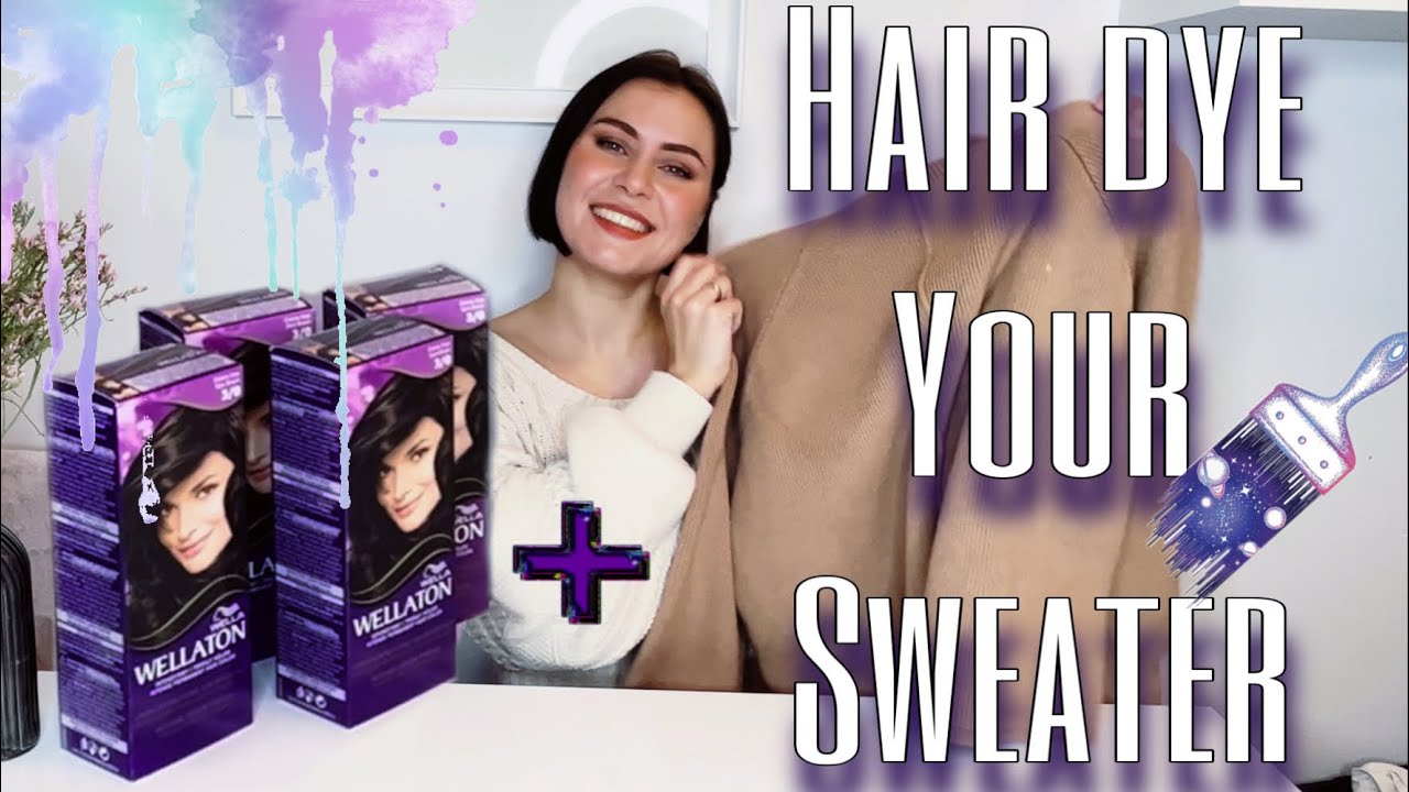 Fail or not? Hair dye your sweater tutorial. DIY change the color of ...