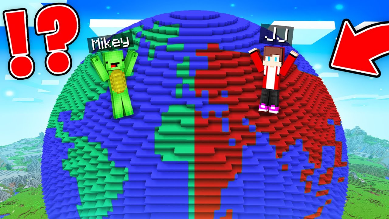 JJ And Mikey TINY Planet vs GIANT Planet Survival Battle in Minecraft ...