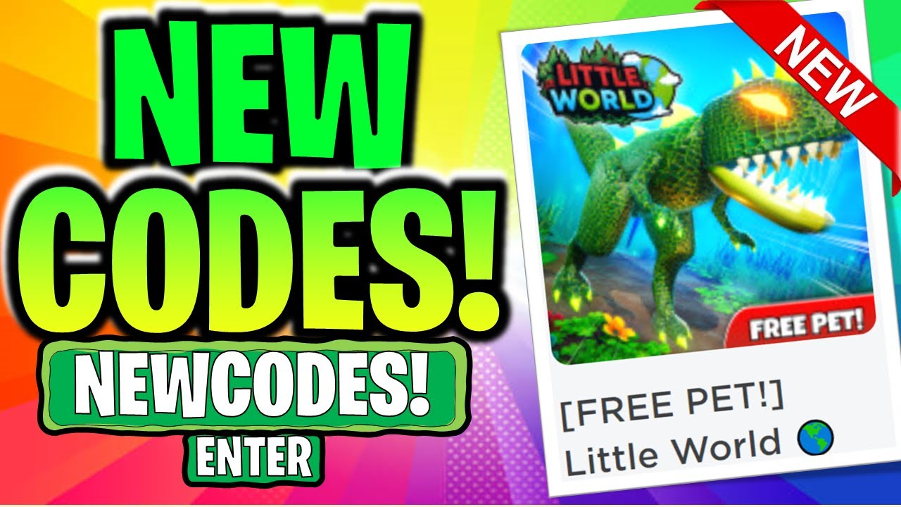 ⭐[FREE T-REX PET!] ROBLOX LITTLE WORLD CODES⭐ BABY BOSS + DESERT EGG ...