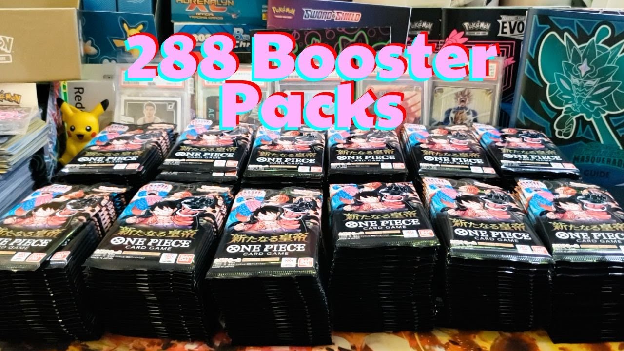 I opened the 288 booster packs in op09 One piece Japanese set!!! - YouTube
