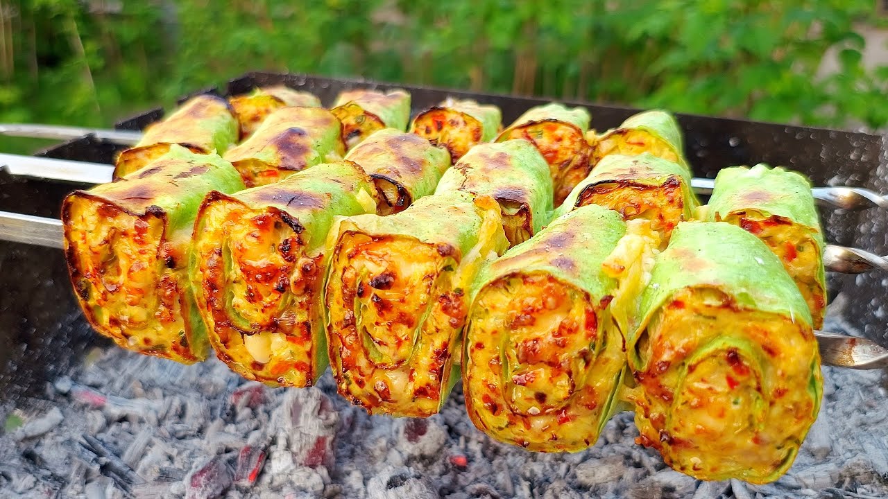 MEAT ROLLS in lavash on the grill - everyone is DELIGHTED, especially ...