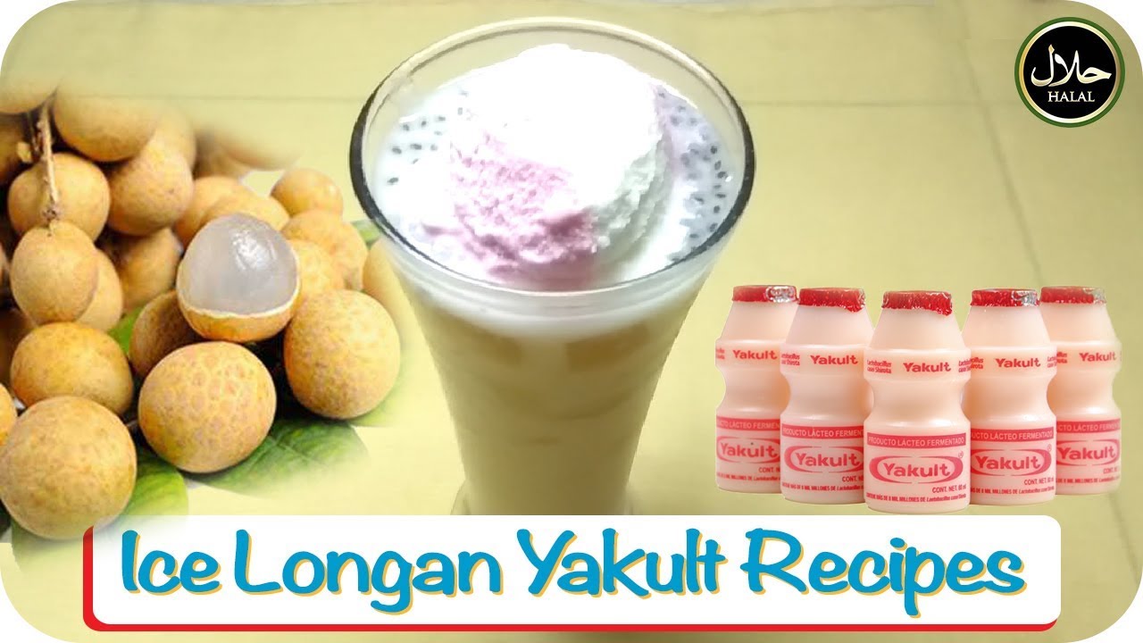 RESEP & CARA MEMBUAT MINUMAN KELENGKENG YAKULT FLOAT (LONGAN YAKULT ...