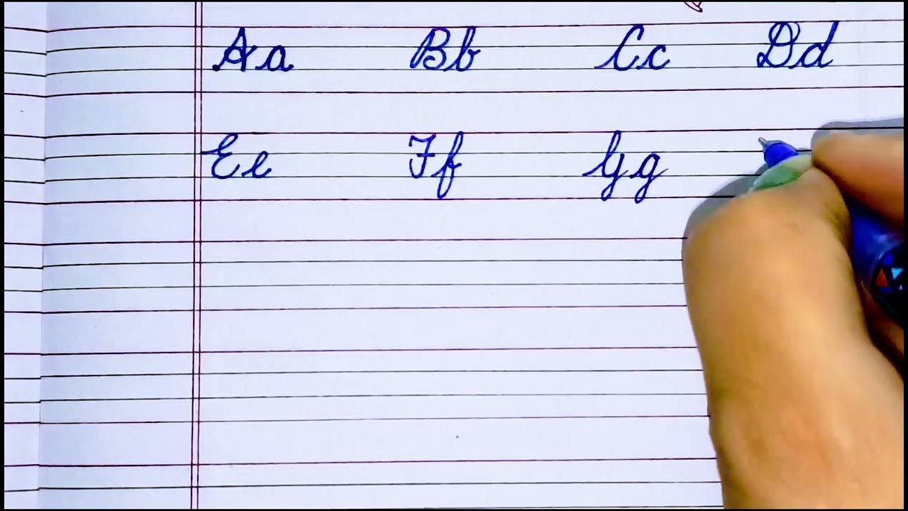Capital and Small Letters in Cursive Writing Aa to Zz || Alphabet ...