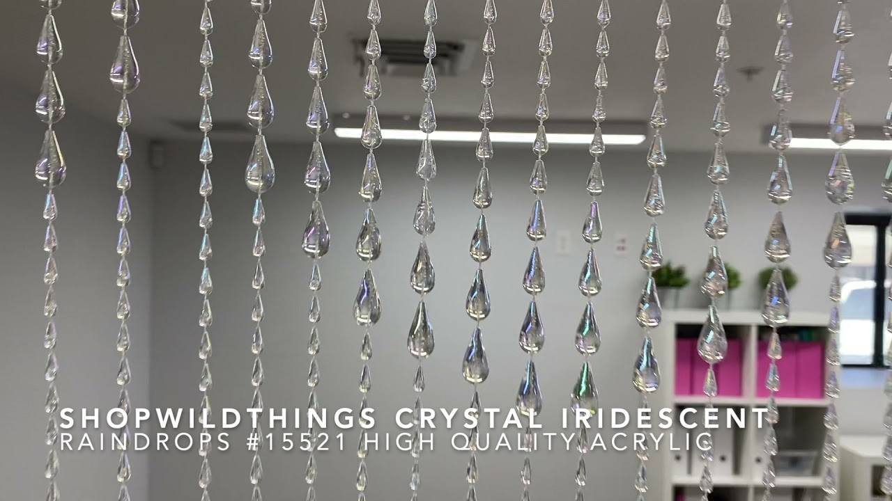 ShopWildThings Raindrops Crystal Clear High Quality Acrylic Beaded ...