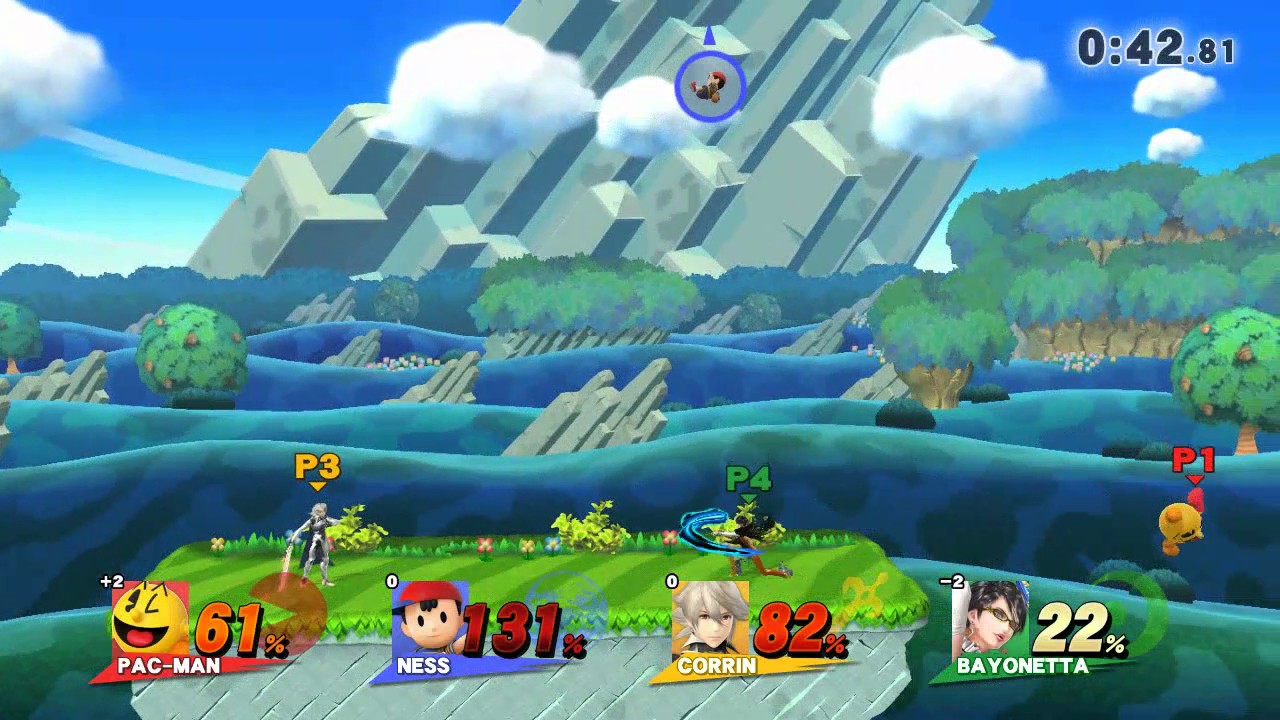 Super Smash Bros Wii U Online Battle PAC-MAN vs. Ness vs. Corrin vs ...