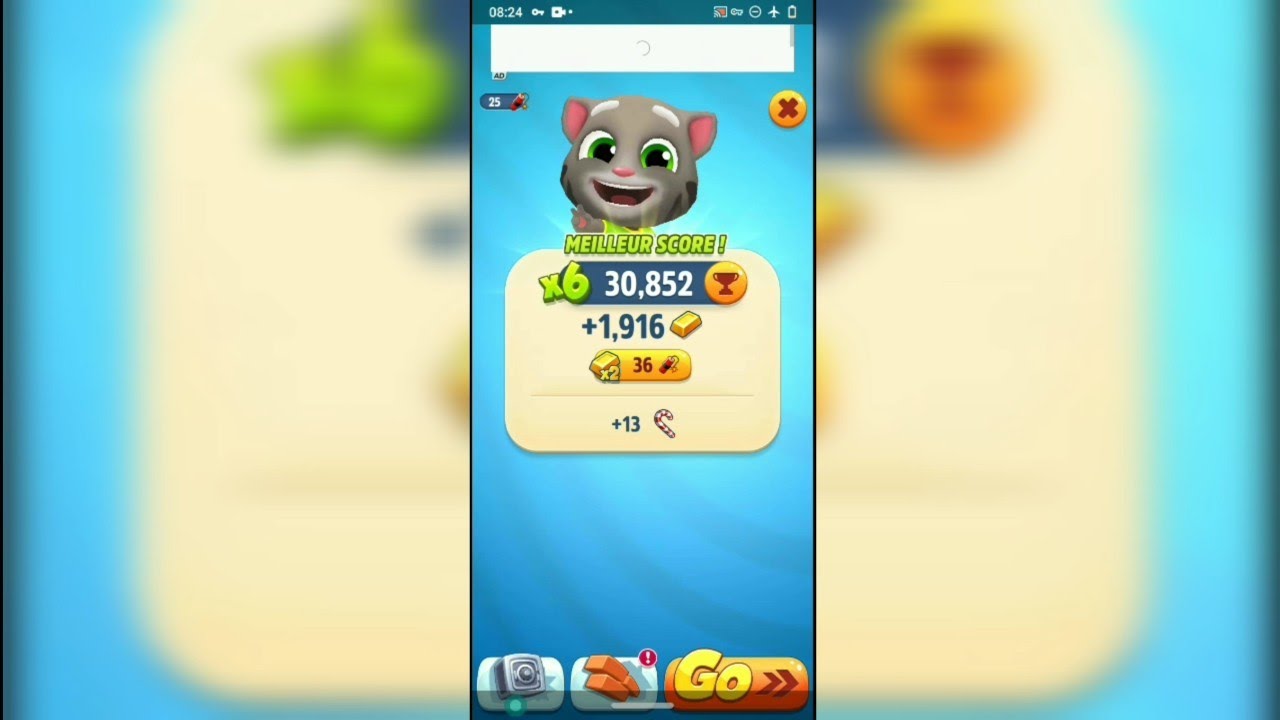 TALKING TOM COURS A L'OR _ HIGHT SCORE....💥💥 - YouTube
