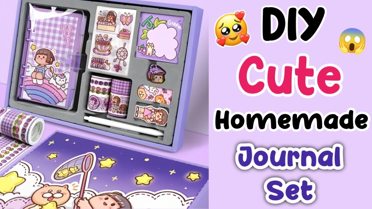 Journal Set Making At Home 🥰 Journal Set Homemade 💜 How To Make Journal ...