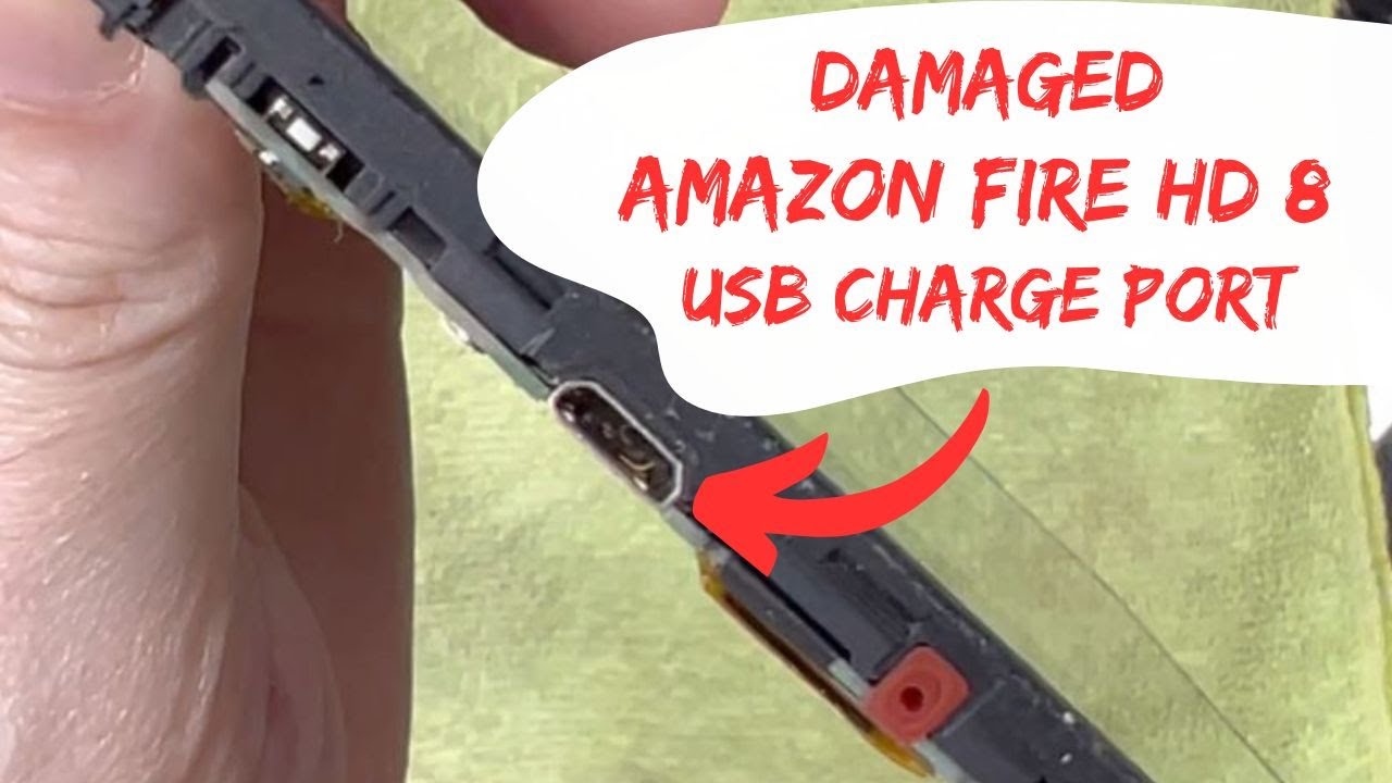 Changing damaged mini USB charge port on Amazon Fire HD 8 - YouTube