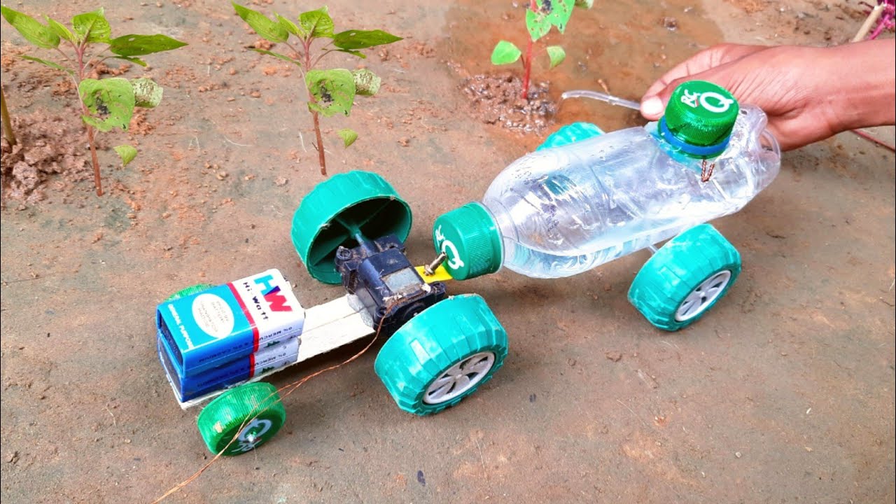 How to make tractor water tanker machine science project - YouTube