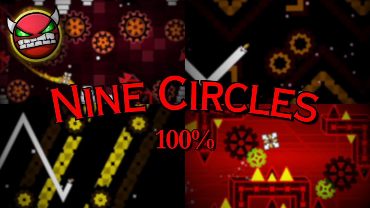 Geometry Dash | Nine Circles - 100% (Hard Demon) - YouTube