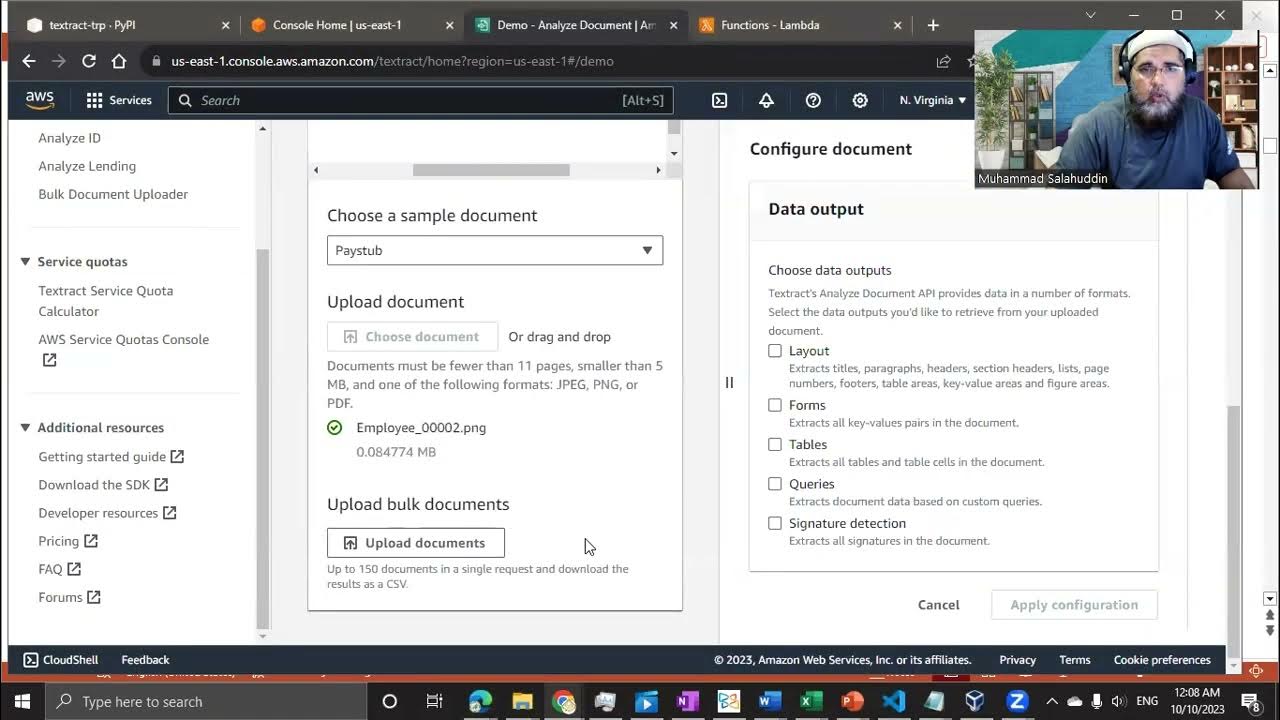 How to Extract Fields and Tabular Information From Images/Document Using AWS Textract - YouTube