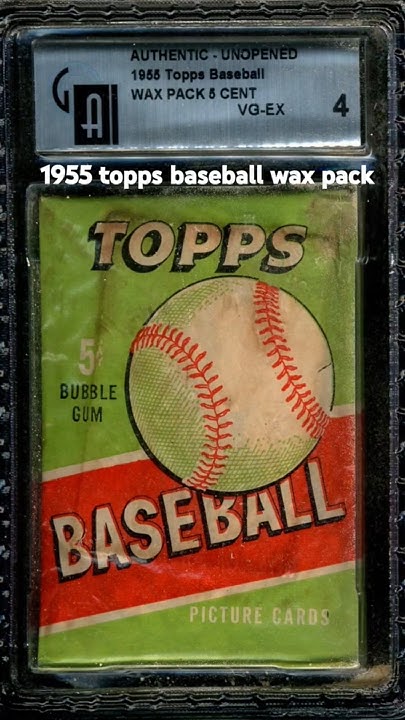 Collectible Of The Day #134: 1955 Topps Baseball Wax Pack #topps - Youtube