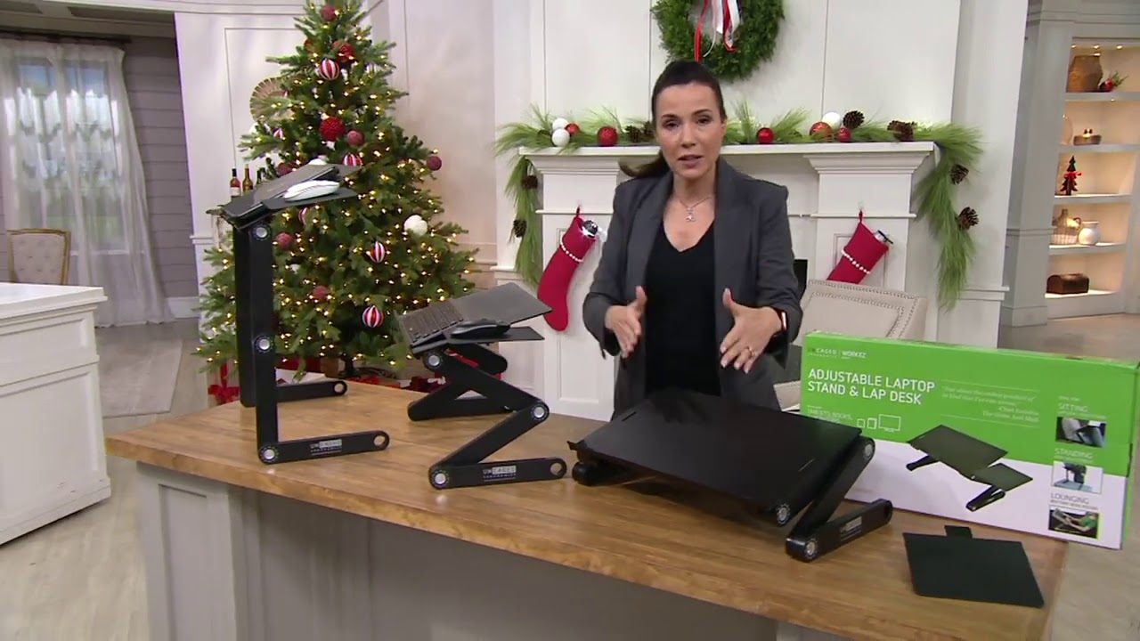 WorkEZ Professional Adjustable Ergonomic Desk Stand on QVC - YouTube
