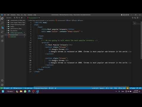 19. Web Programming 1 (Lab) - #019 - HTML Article and Section Semantic ...