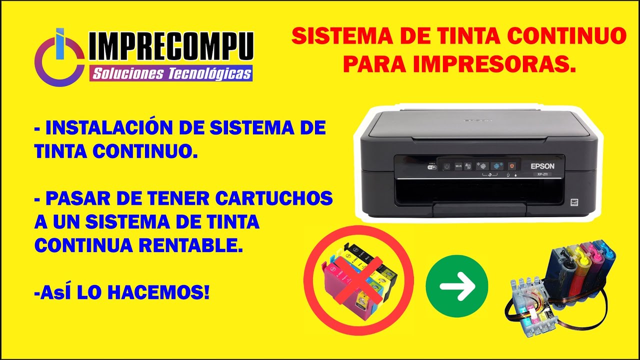 Instalación de sistema de tinta continuo a impresora Epson XP-211 # ...