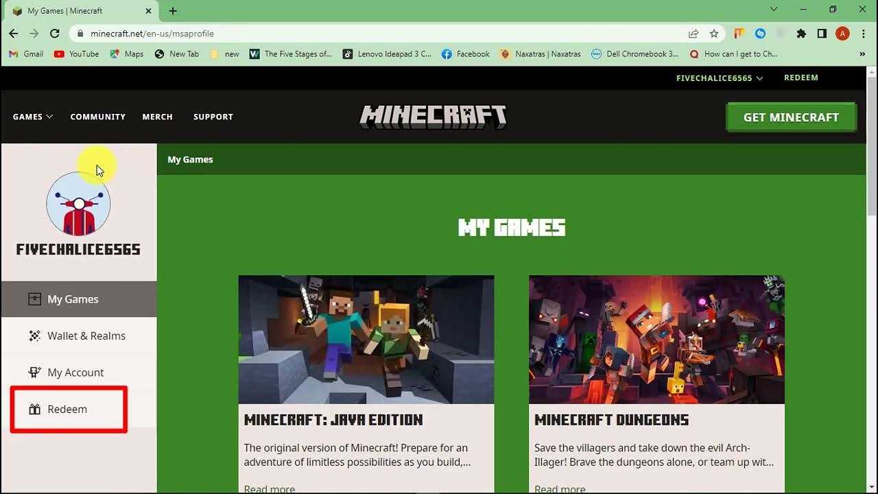 How To Redeem Minecraft Gift Card - YouTube
