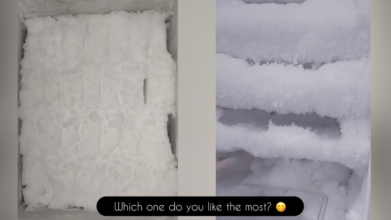 Frozen Freezer ☺️ The Dry Frost scraping from FREEZER 🤤 Delicious 😋 ...