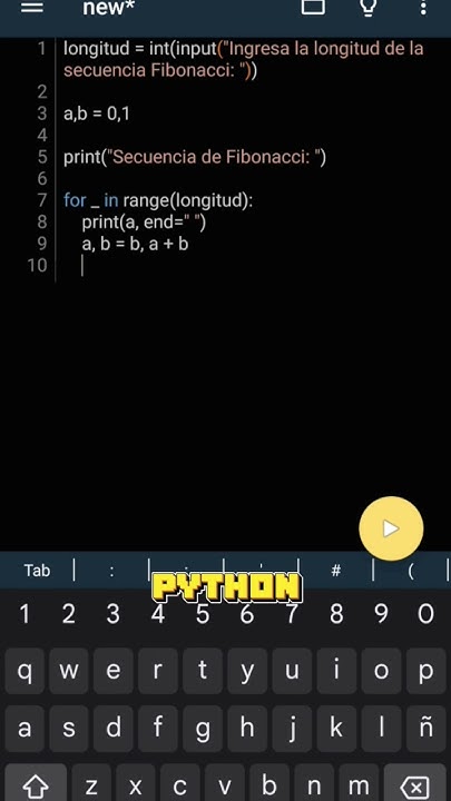 Secuencia Fibonacci en Python 🐍🧑‍💻📱 - YouTube