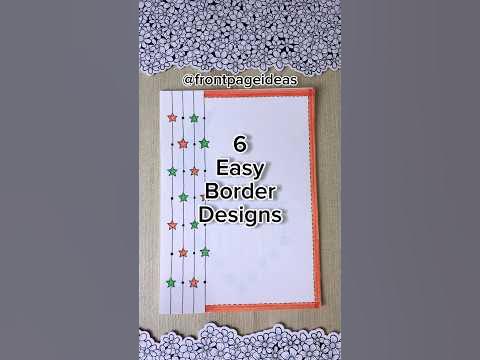 6 Easy front page design for school projects and idea note journals ...