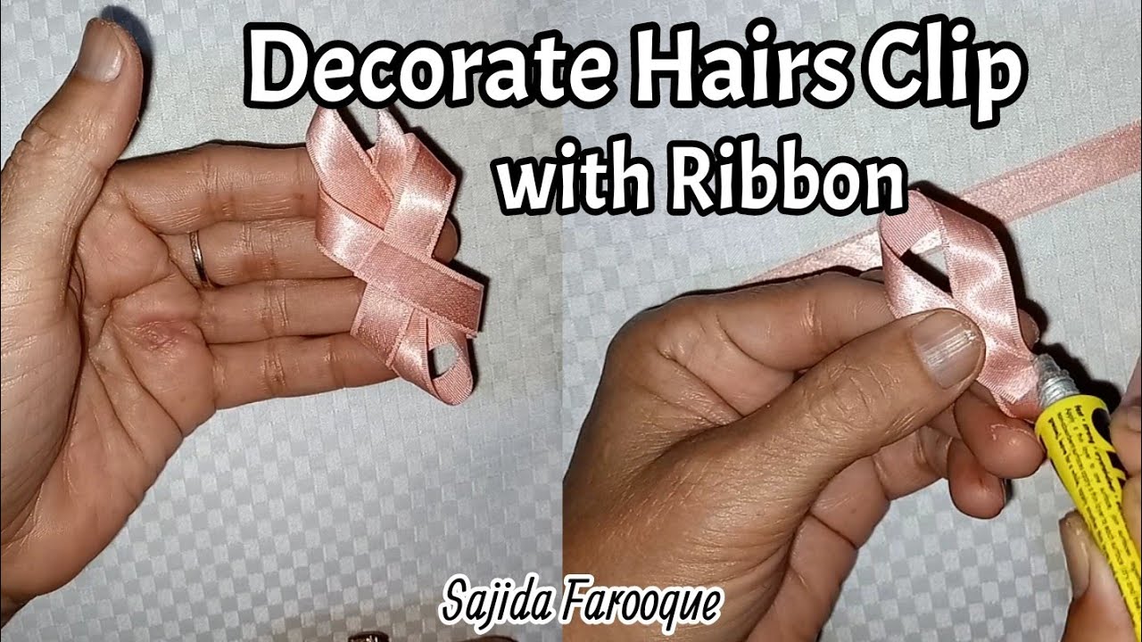 D I.Y Ideas 💡 | Decorate Hairs Clip with Ribbon 🎀 @5MinuteCraftsDIY ...