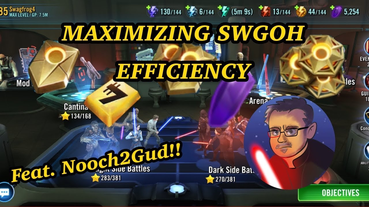 How to MAXIMIZE your SWGOH Efficiency feat. NOOCH2GUD - YouTube