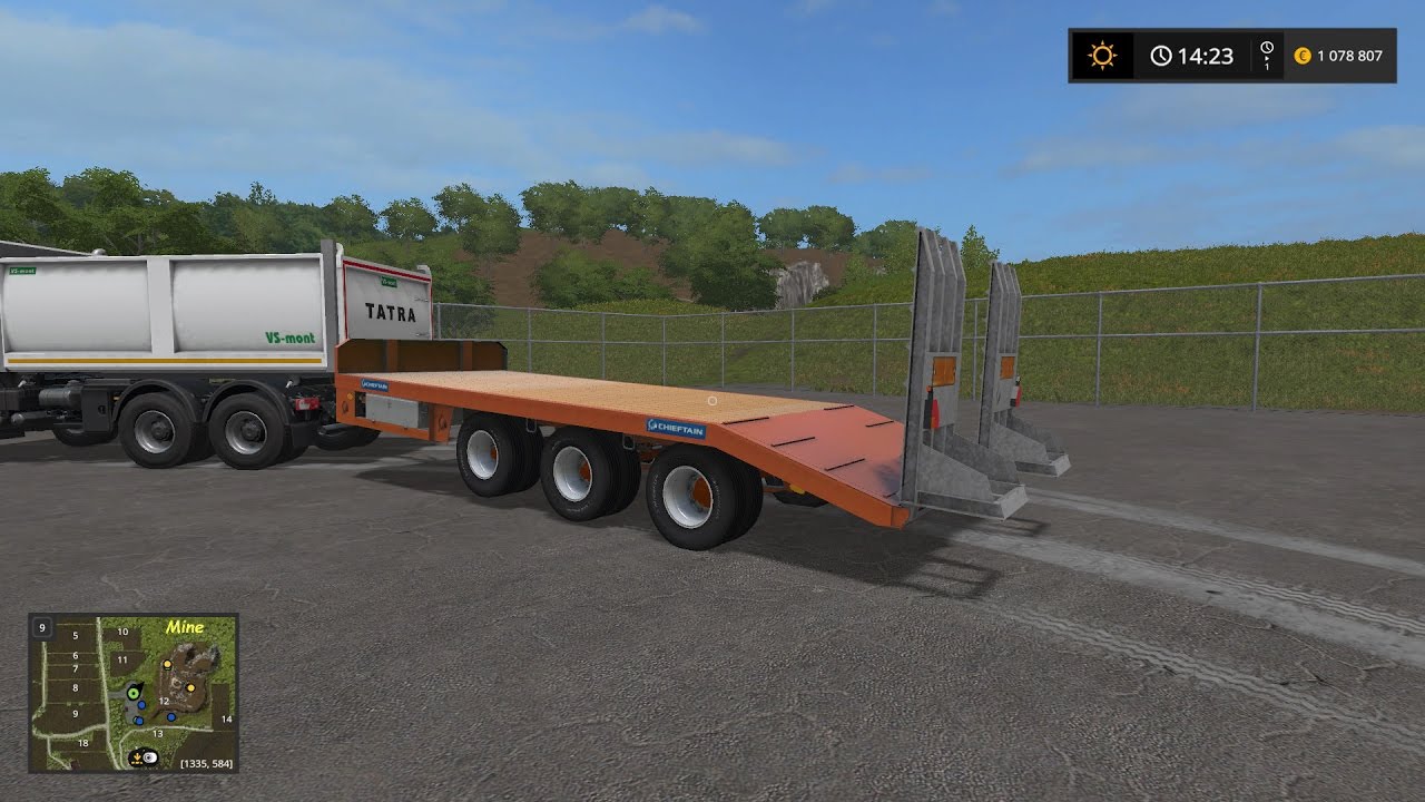 [FS17] Mod Remorque plateau Chieftain - YouTube