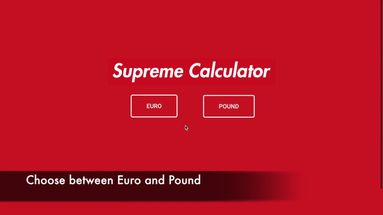 Supreme Calculator - YouTube
