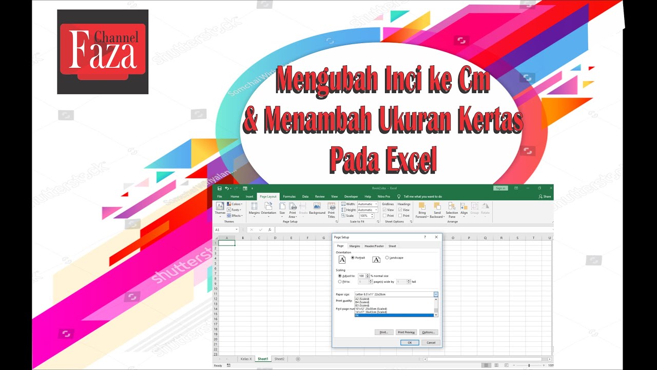 Ukuran Kertas F4 Di Ms Word Excel Cm Mm Inchi Gambar