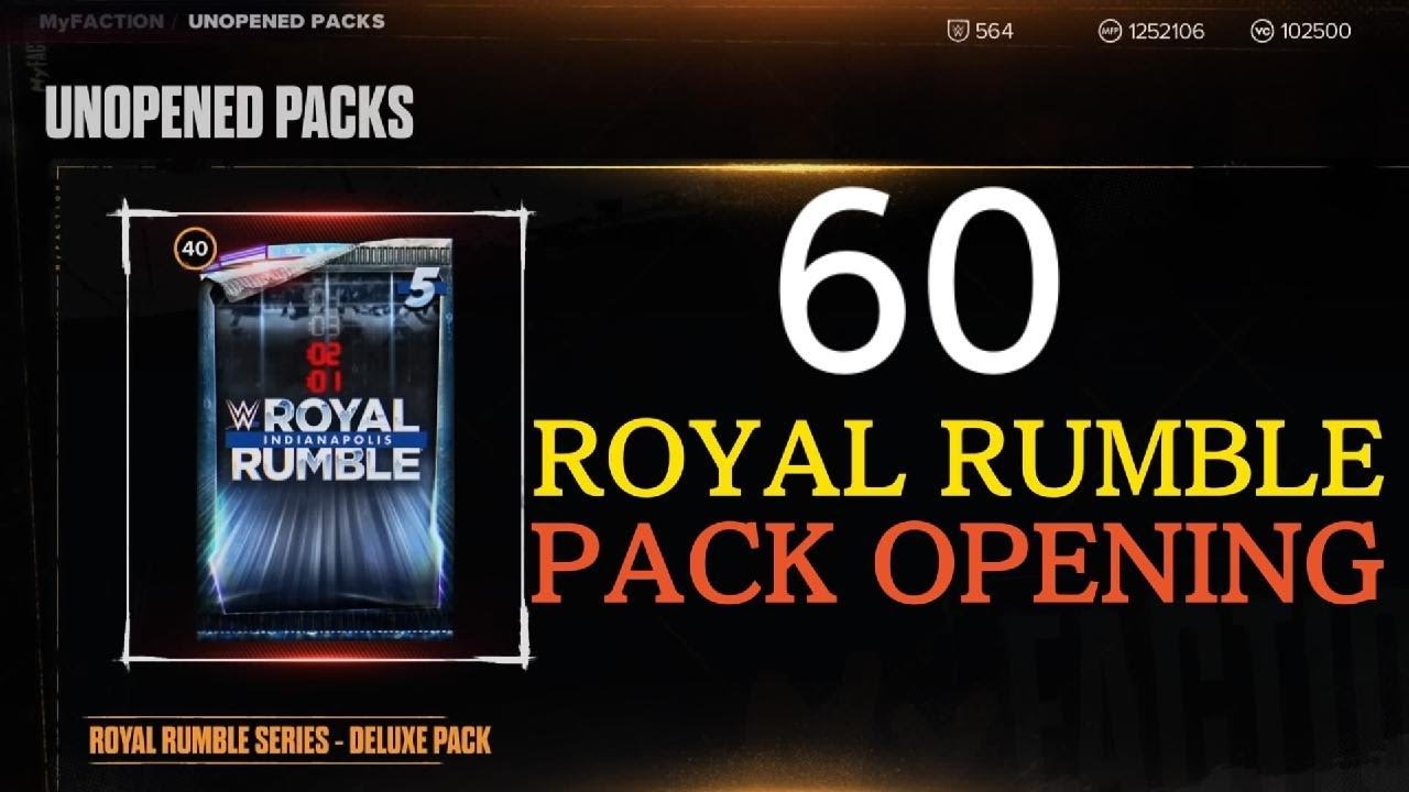 NEW ROYAL RUMBLE PACK OPENING! 60 PACKS | WWE2K24MyFaction - YouTube