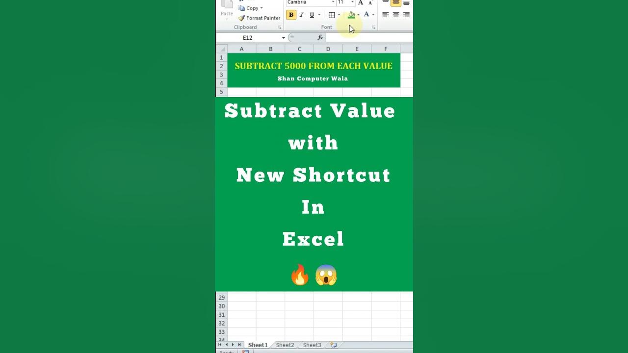 Excel Tips And Tricks Subtract In Excel shorts short shortvideo excel-tips-and-tricks-subtract-in-excel-shorts-short-shortvideo