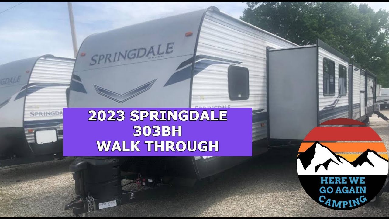Camper walk through 2023 Springdale 303BH Bunkhouse. Nice travel ...