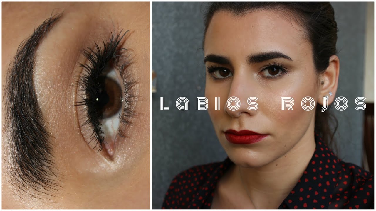 ♥ TUTORIAL | maquillaje SENCILLO - LABIOS ROJOS | cara completa | HD ...