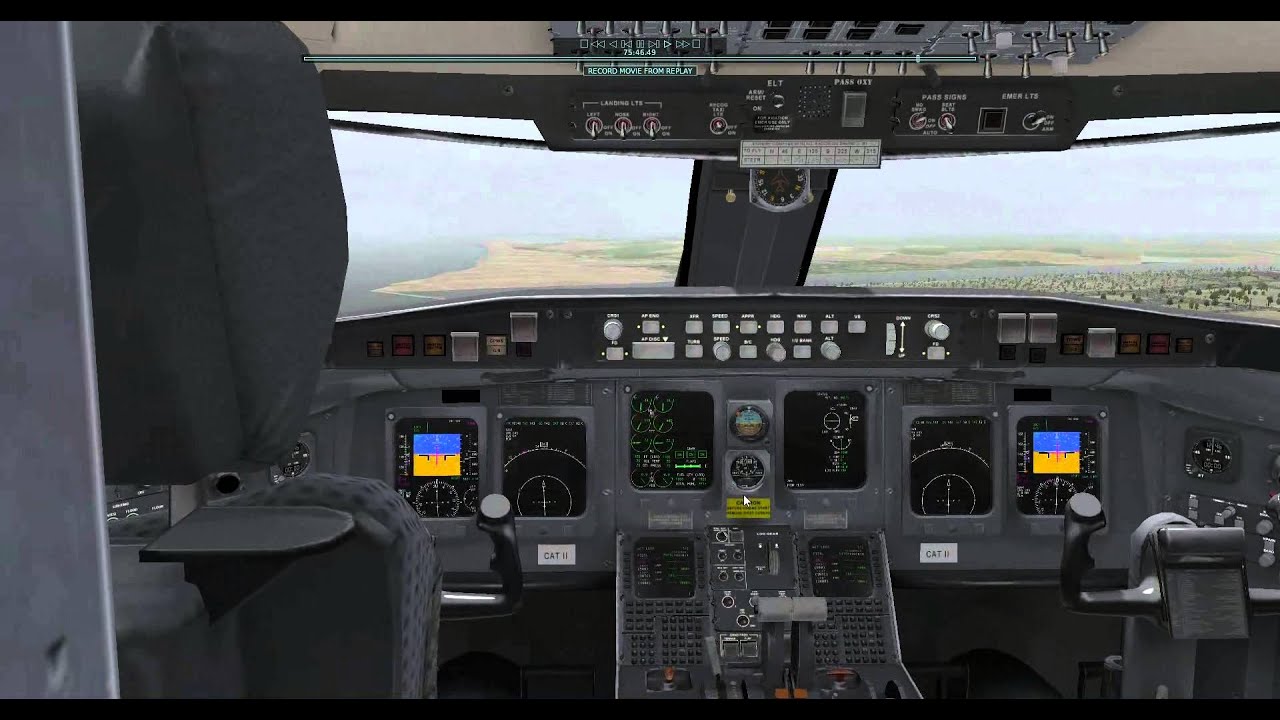 CRJ-200 jRollon, X-plane 10. LEBL low visibility landing ILS - YouTube