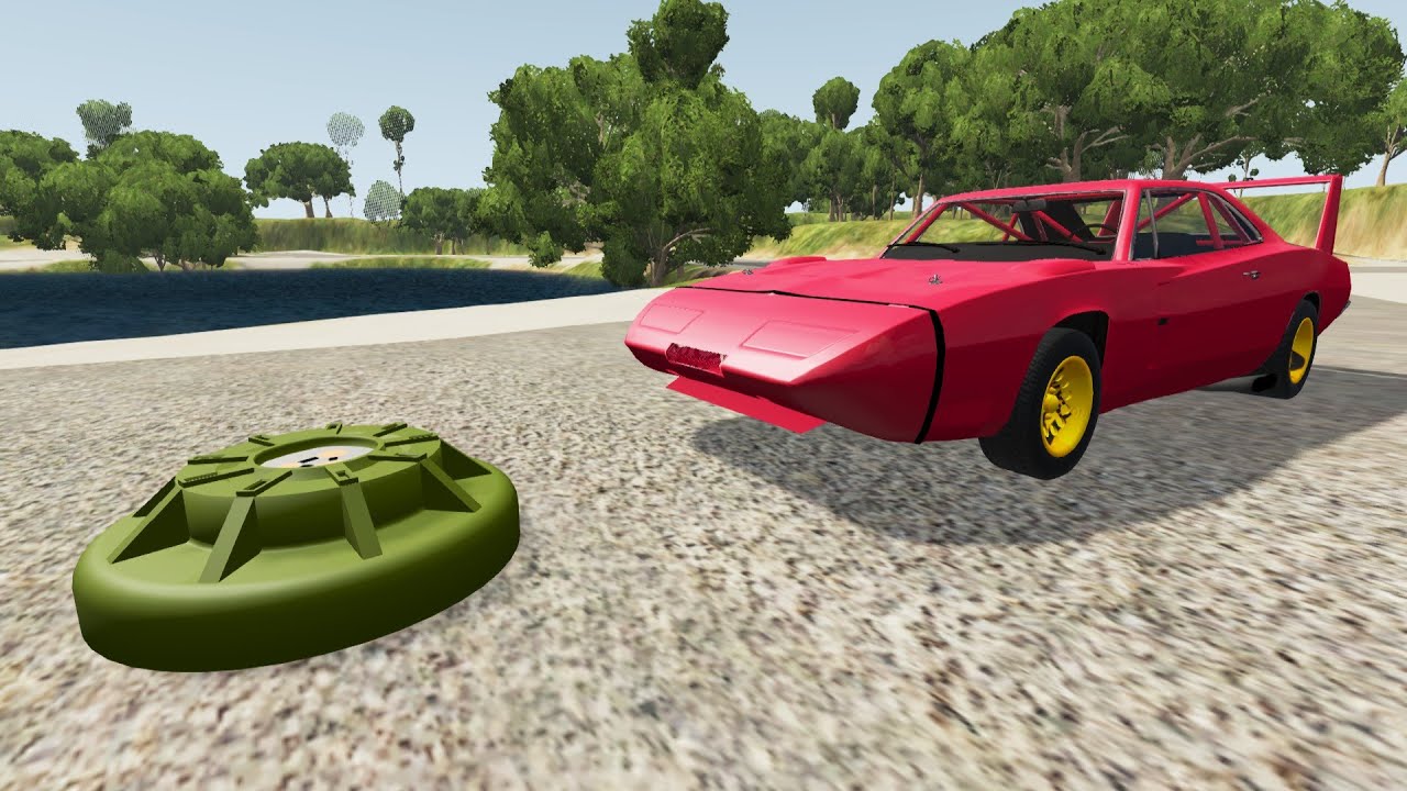 Cars vs Land Mine - BeamNG Drive - YouTube