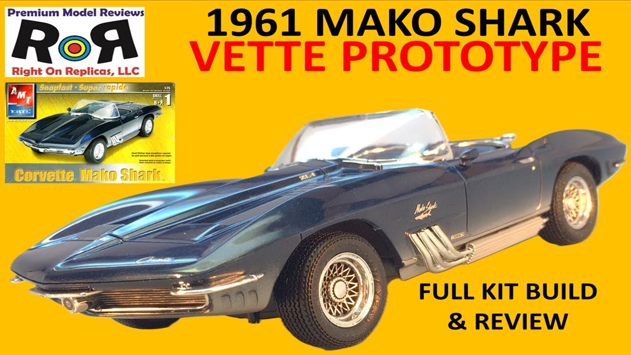 Corvette Mako Shark 1:25 Scale AMT 6133 -Classic Kit Build & Review ...
