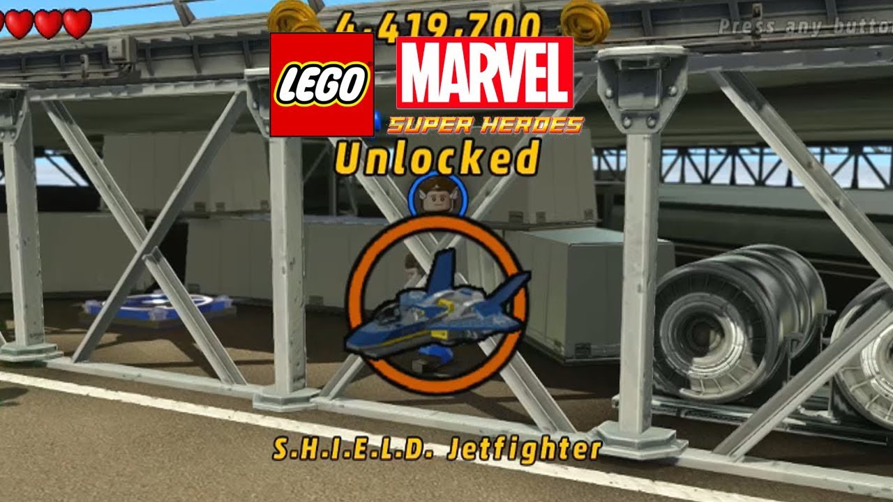 Lego Marvel-Unlock SHIELD Jetfighter+Gameplay - YouTube