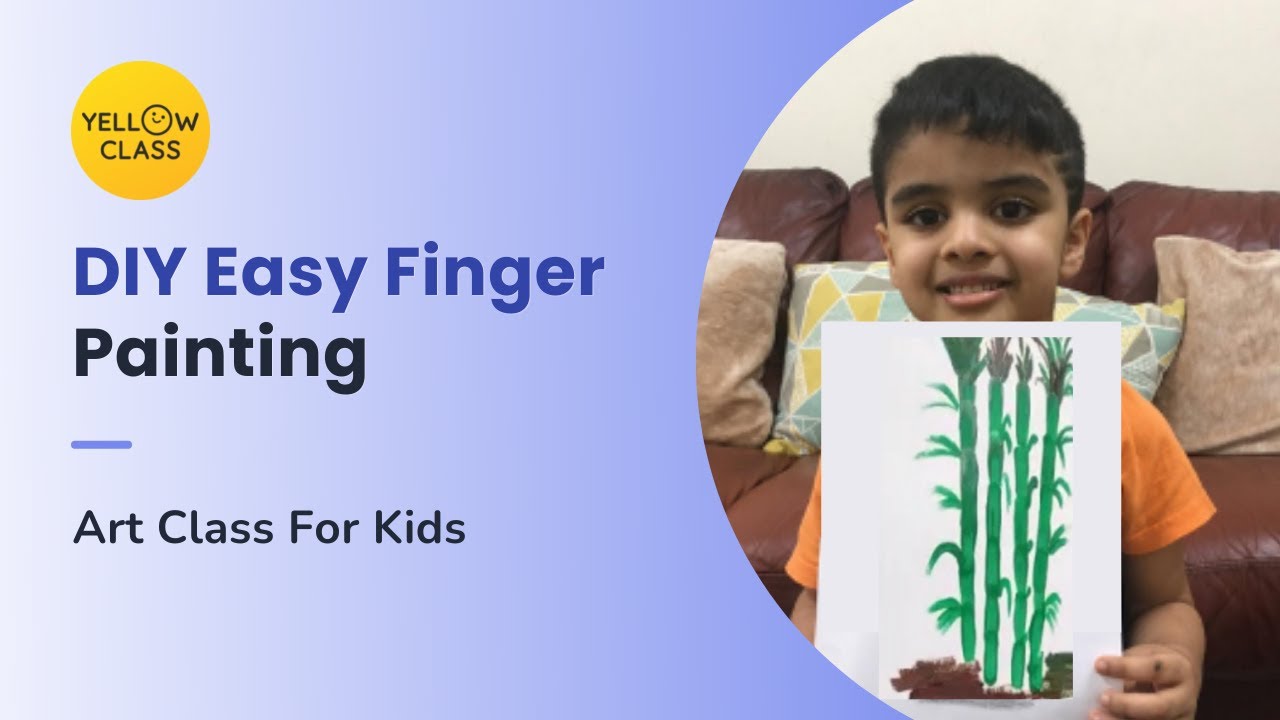DIY Easy Finger Painting | Easy Art With Fingers | Yellow Class ...