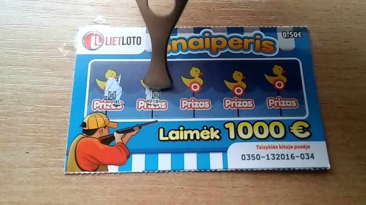 Momentinės loterijos bilietas "Snaiperis" - YouTube