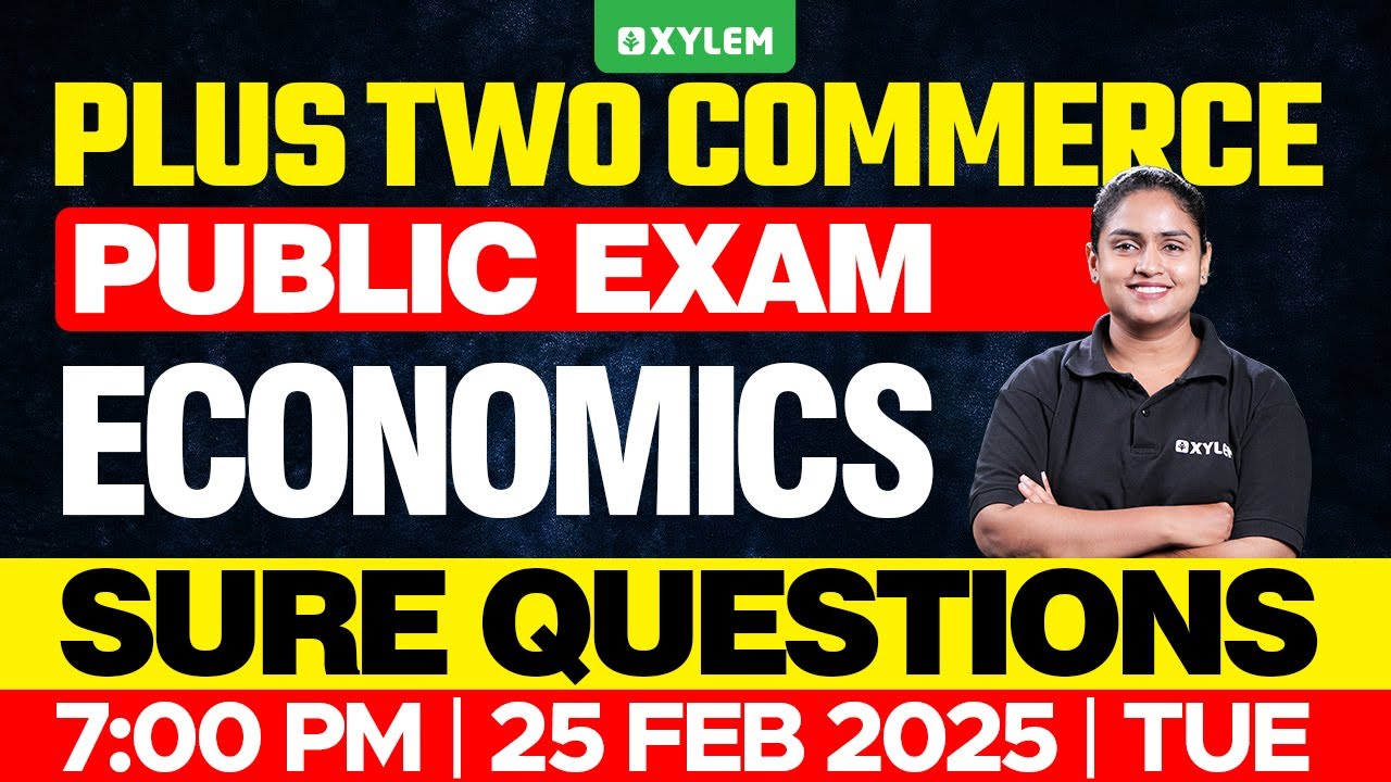 Plus Two Commerce - Economics | Public Exam - Sure Questions | Xylem ...