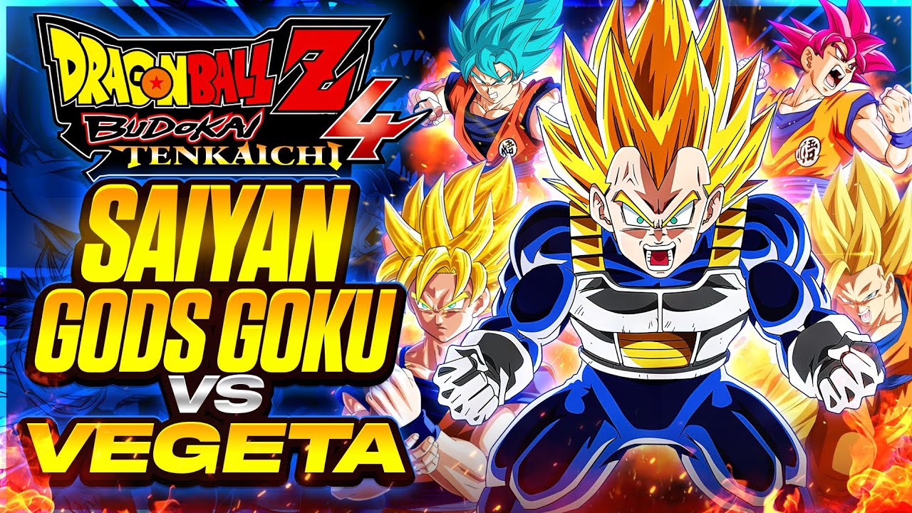 Dragon Ball Z Budokai Tenkaichi 4 Battle of Saiyan Gods Goku Vs Vegeta ...