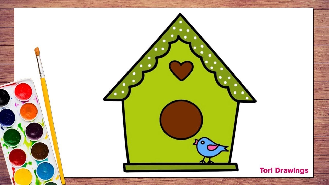 Bird House Drawing | How to Draw Bird House | Tori Drawings - YouTube