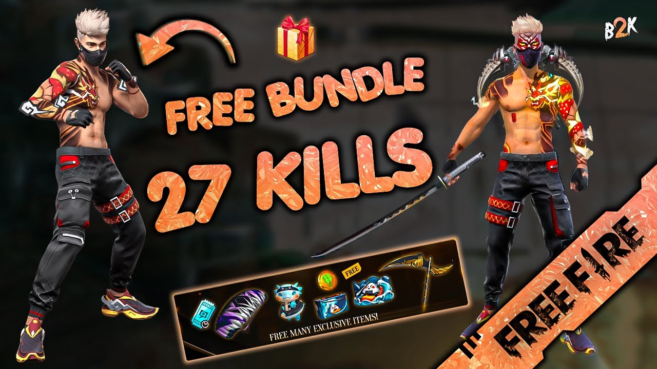 [B2K] BEST FREE BUNDLE | INSANE 27 KILLS! 🔥#freefire #garenafreefire ...