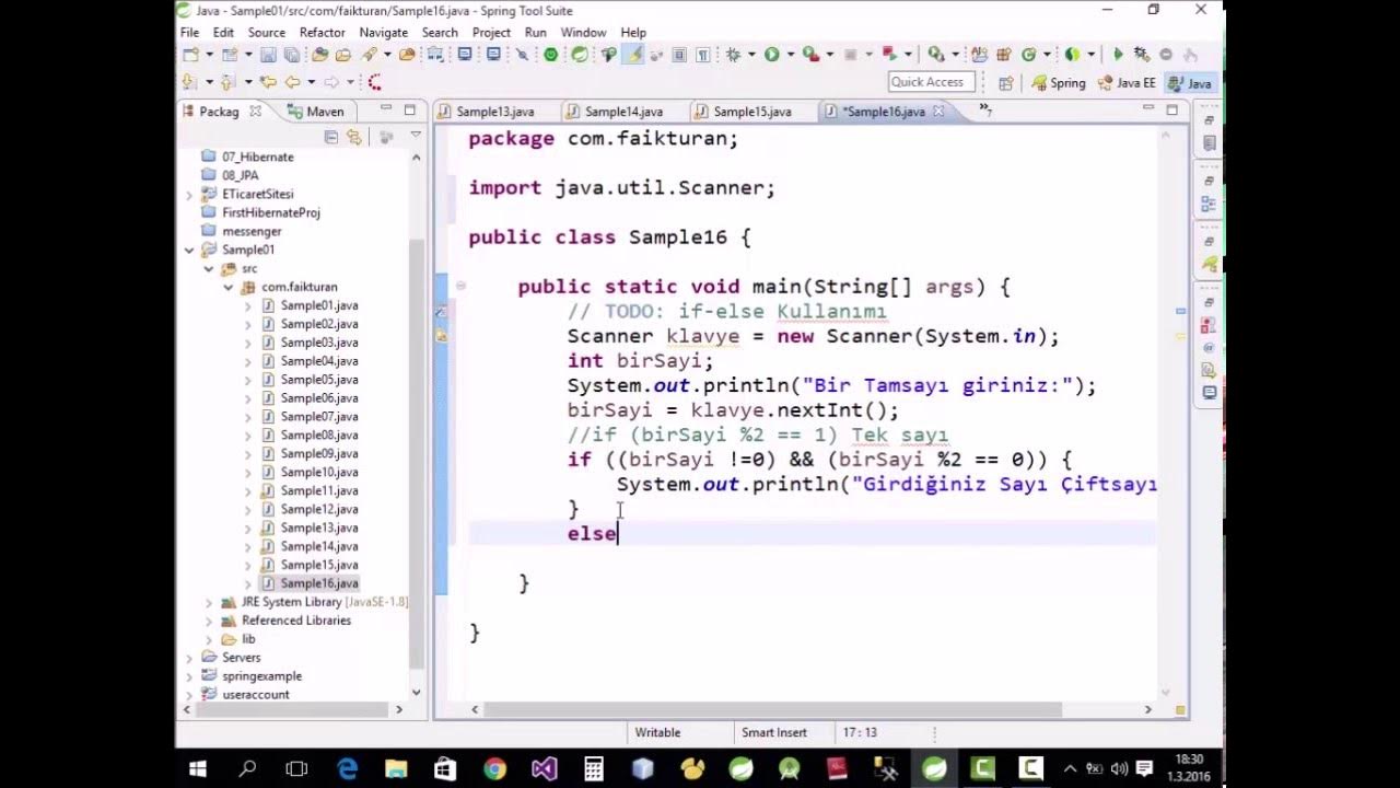 Java 015-Java Örnek - if-else Kullanımı - YouTube