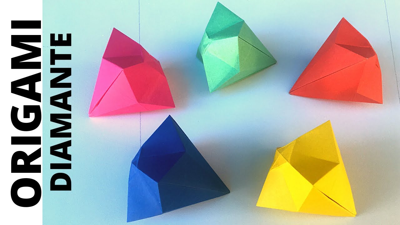 Como fazer um Diamante de Papel / origami - YouTube