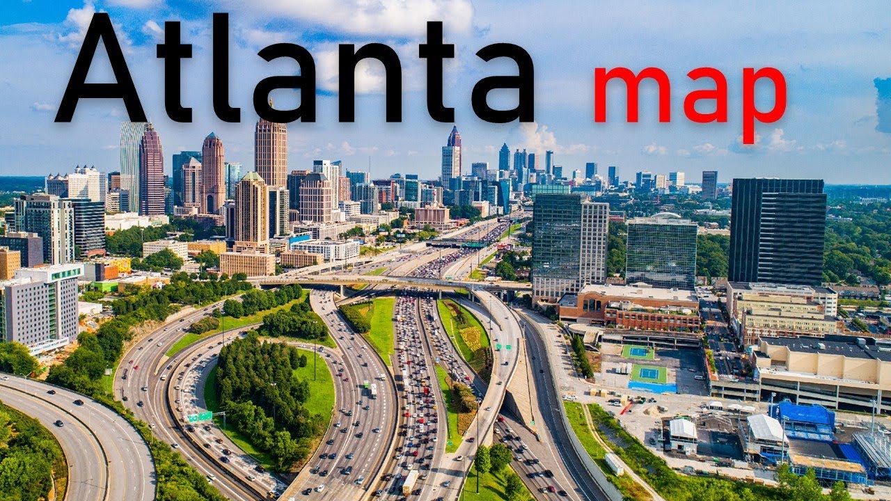 Understand map of Atlanta: Roads, Hotels, Marta, Attractions - YouTube