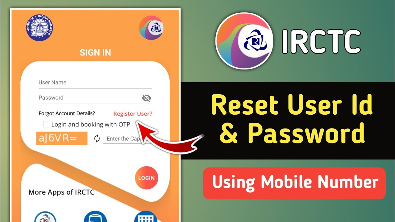How to Recover Irctc User Id and Password by Mobile Number - YouTube