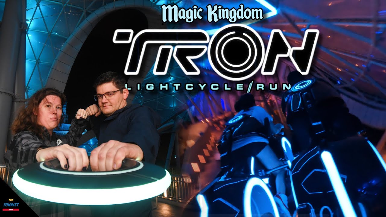 We Got A First Look of Tron Lightcycle Run at Night! - YouTube