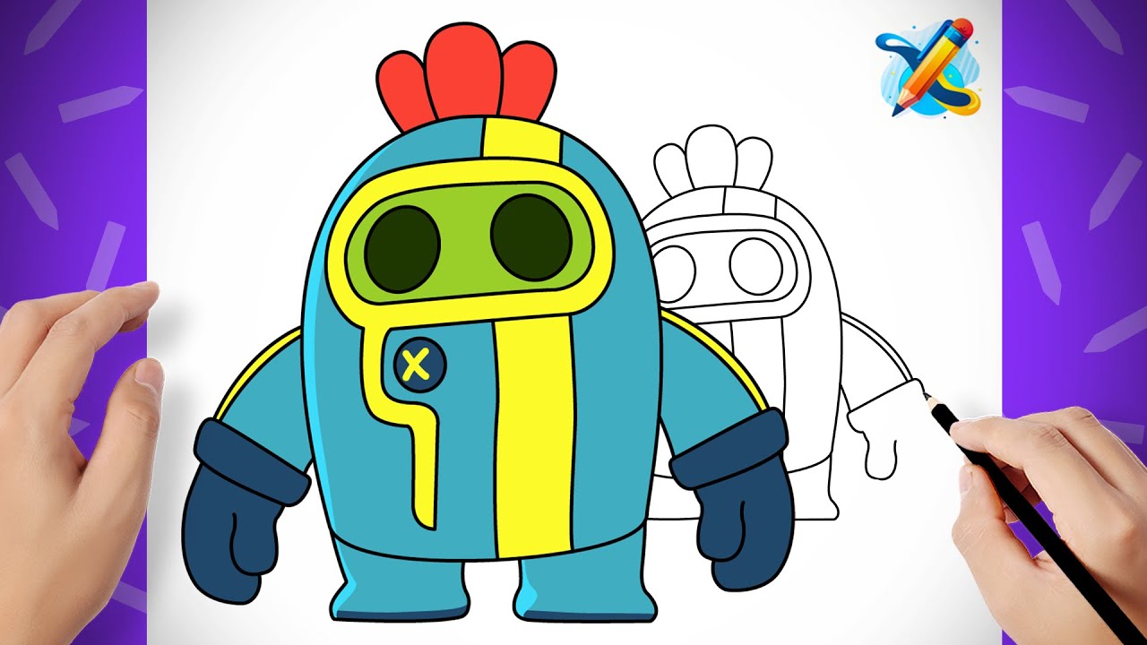 How to Draw a Cool Brawl Stars Character - YouTube